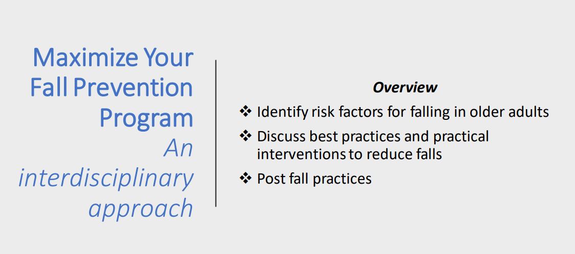 Maximize Your Falls Prevention Program - Tools and Resources [Webinar]