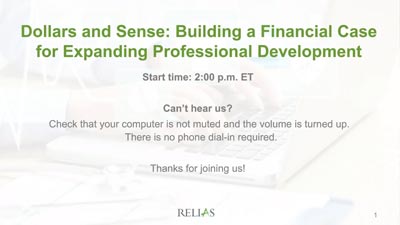 Building a Financial Case for Expanding Professional Development