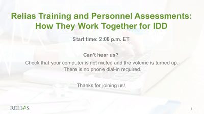 Relias Training & Assessments: How They Work Together for IDD [Webinar]