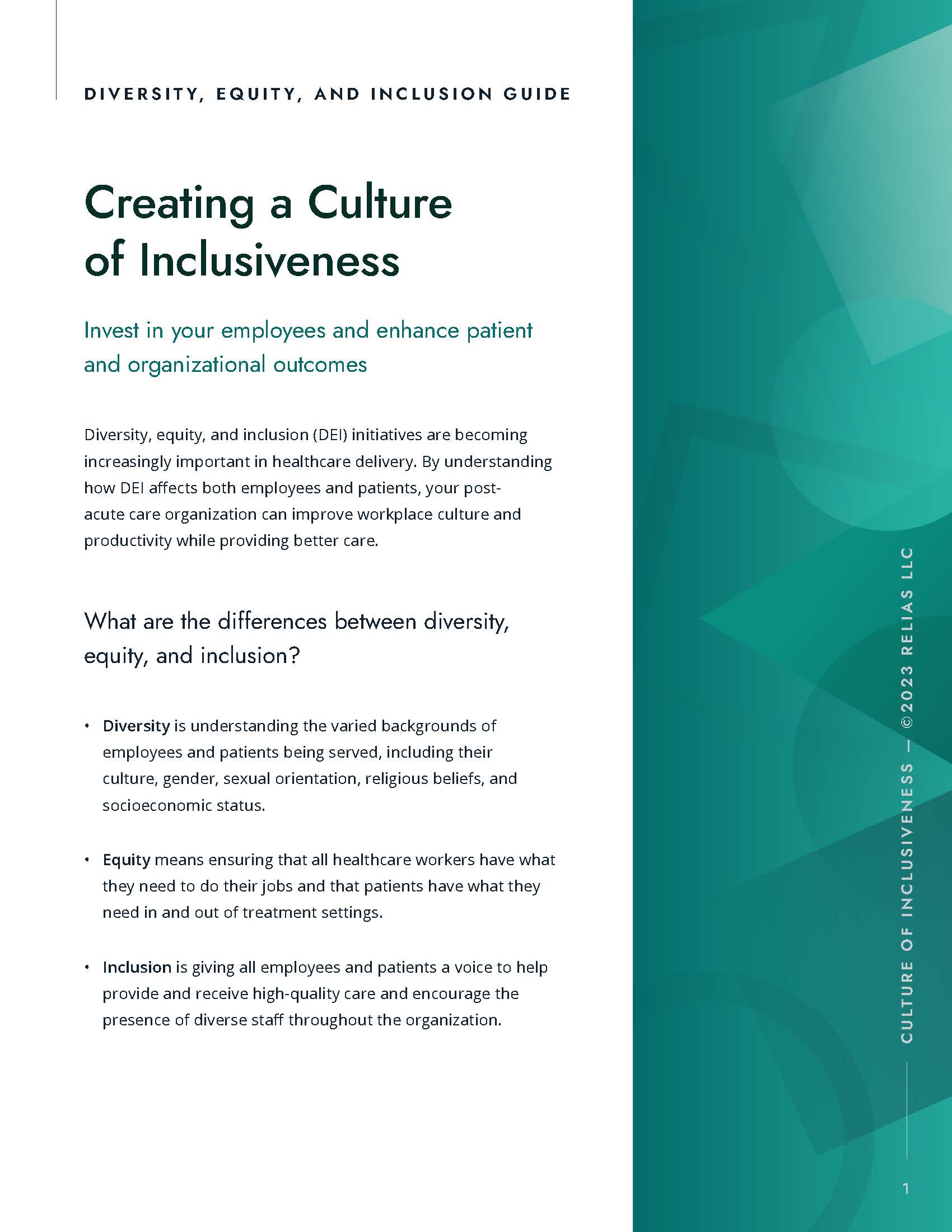 Creating a Culture of Inclusiveness